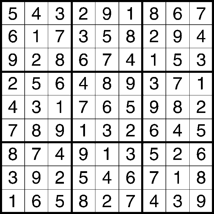 Sudoku Solution 9 27 11 The Baylor Lariat
