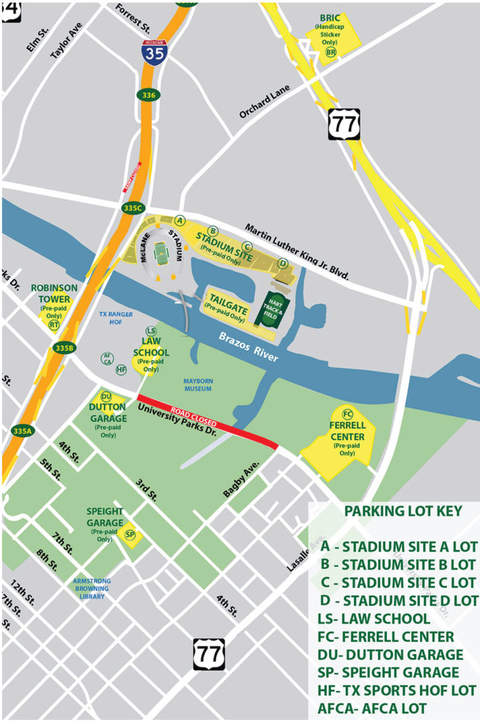 Gameday parking: Friday, September 2 - The Baylor Lariat