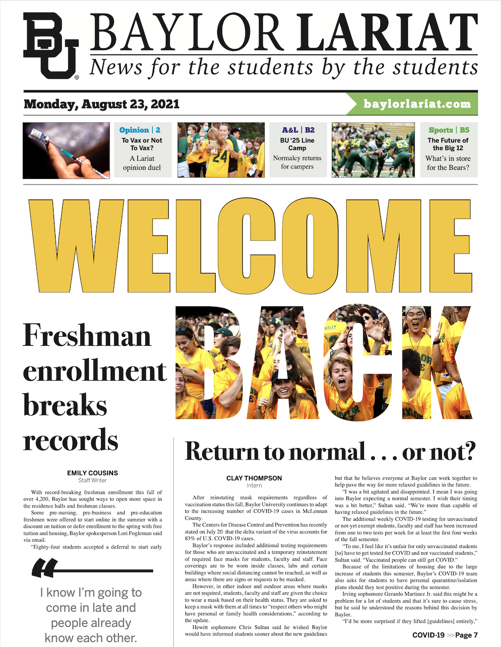 Special Editions - The Baylor Lariat