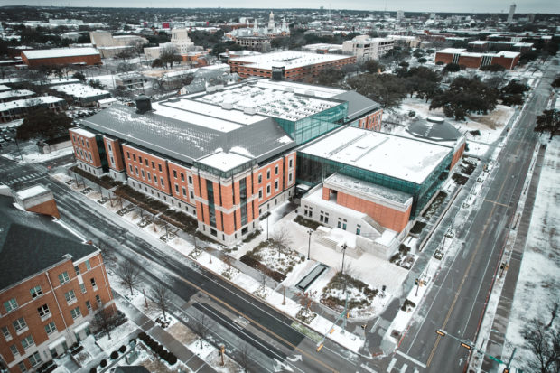 Free Falling Ice Over Campus - The Baylor Lariat