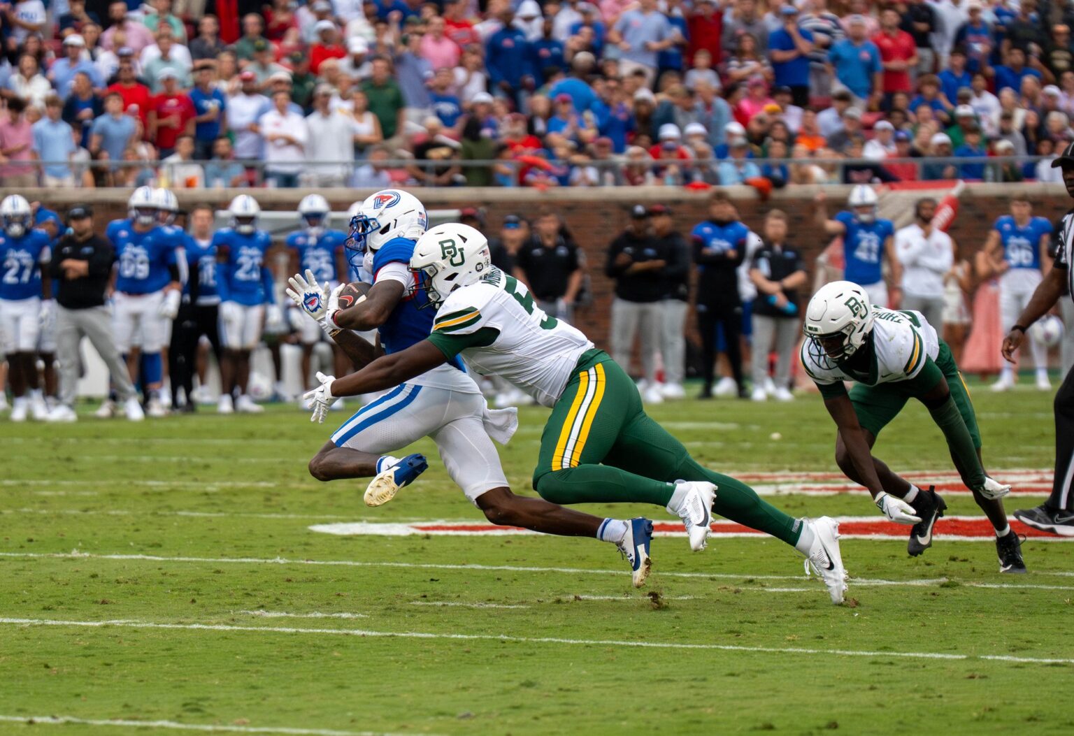 Baylor upsets No. 17 SMU football in 2OT thriller - The Baylor Lariat